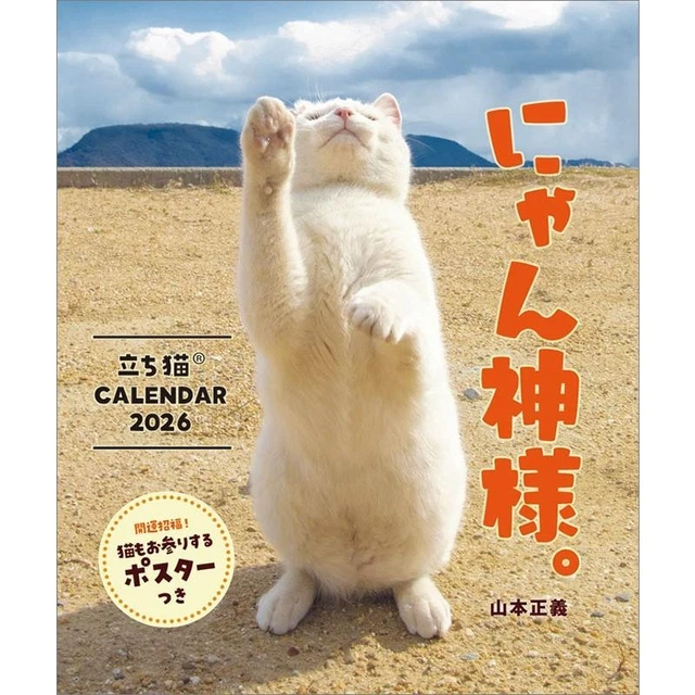 CALENDARIO 2026 NYAN God Standing Cat 2026/Masayoshi Yamamoto Consegna ...