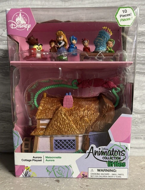 RARE DISNEY ANIMATORS Collection Littles Aurora Cottage Playset ...