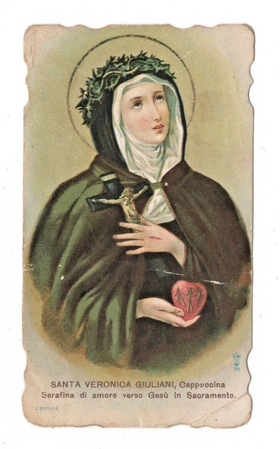 SANTINO HOLY CARD Image Pieuse Estampa Santa Veronica Giuliani Slem N ...