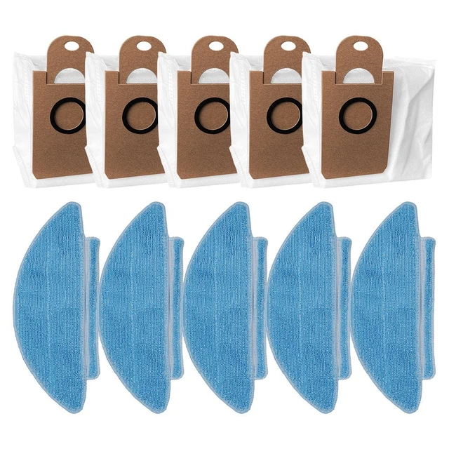 FOR KOGAN FOR G80 Robot Vacuum Compatible Dust Bag and Mop Cloths 5 ...