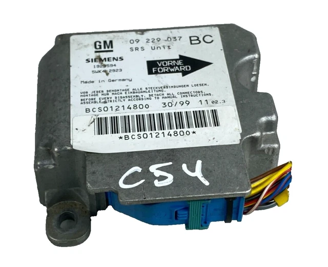 OPEL VAUXHALL ASTRA G Mk4 SRS Safety Restraint Control Module Unit ...