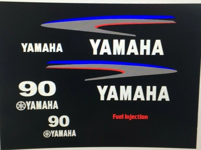 YAMAHA 90HP TWO stroke Outboard Decal Sticker 70 80 or 90 hp USA fast ...