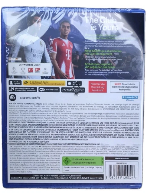 EA SPORTS FC 26 (PS5 - Disc Version) (NEU & OVP) EUR 69,95 - PicClick DE