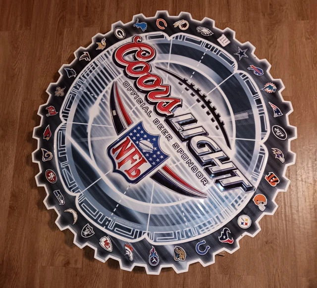 GAME ROOM COORS LIGHT Official Beer Sponsor Of The NFL 32 Teams Metal ...