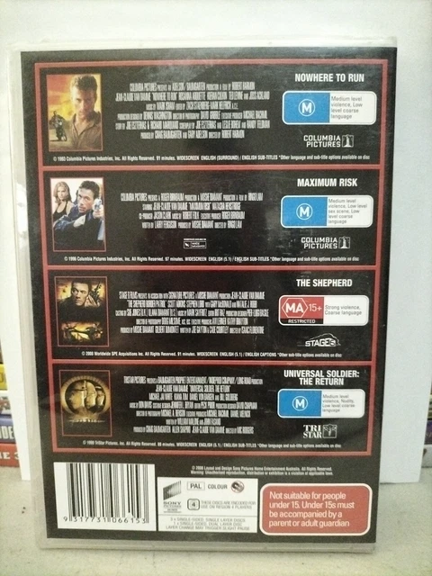 JEAN CLAUDE VAN Damme 4 Movie Collector's Pack 4 Movies (BRAND NEW & SEALED) EUR 21,64 - PicClick IT