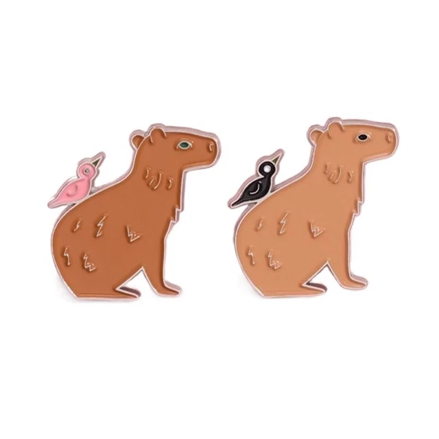 ANIMAL CAPYBARA BROOCH Emoticon Pack Capybara Alloy Badge Shirt Pin EUR ...