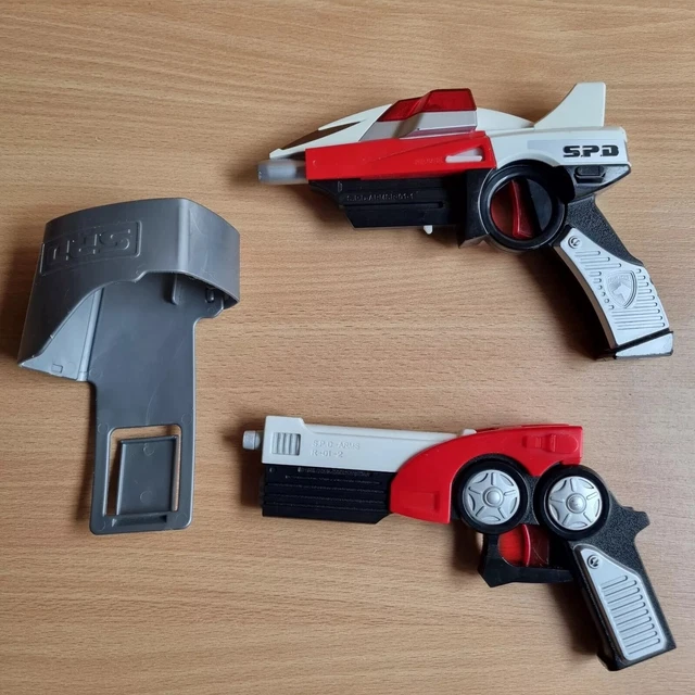 POWER RANGERS SPD Red Ranger Delta Blaster 2 in 1 Light & Sound Bandai ...