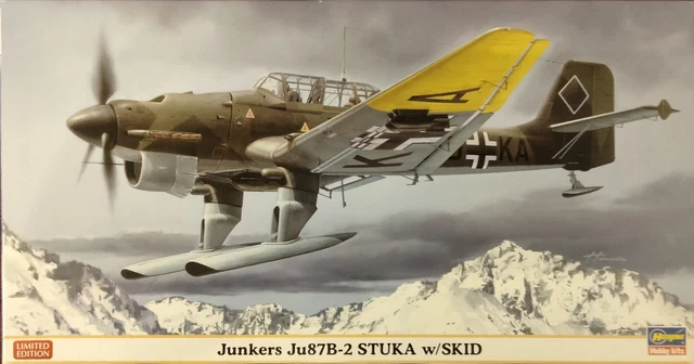 HASEGAWA 1:48 JUNKERS Ju87B-2 Stuka w/Skid Model Kit #07317 Ju 87B ...