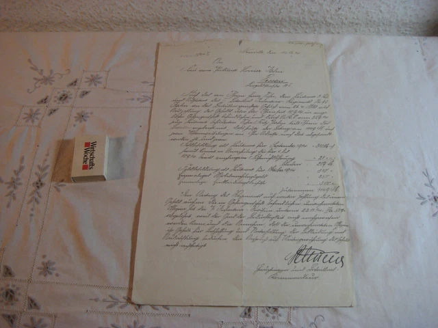 URKUNDE/DOKUMENTE INFANTERIE REGIMENT Prinz Louis Ferdinand Preussen a ...