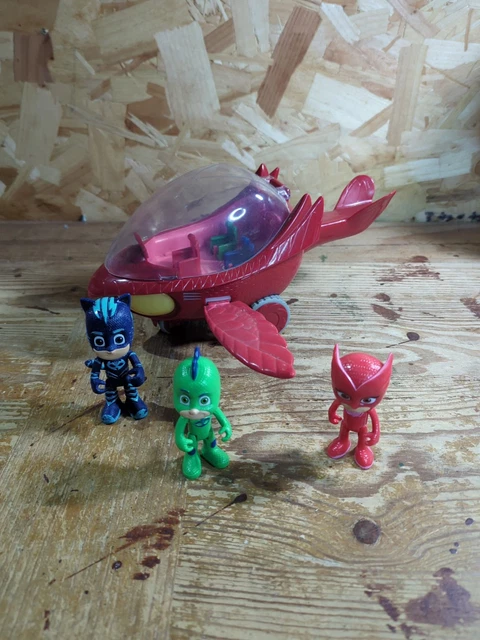 PJ MASKS OWLETTE Deluxe Owl Glider Talking Car Flyer Light + Catboy ...