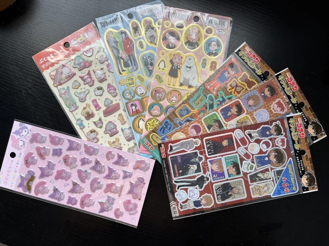 SANRIO, ANIME STICKERS Kuromi My Melody, Detective Conan SPY x FAMILY ...