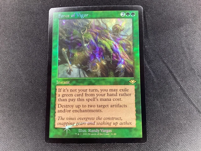 MTG MODERN HORIZONS Timeshift FORCE OF VIGOR Foil LP (6356) Graded ...