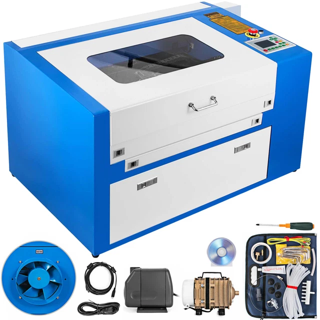 VEVOR 50W CO2 Laser Cutter Engraver Cutting Engraving Machine Ruida 20 ...