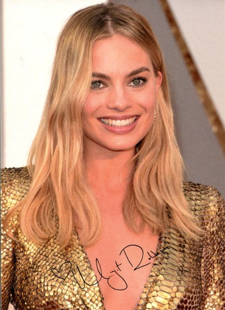 PHOTO ORIGINALE SIGNATURE preprint de MARGOT ROBBIE Harley Quinn ...