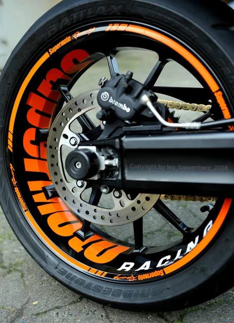 WHEEL STICKER SUPERMOTO KTM SMR 990 SD 950 RC8 1190 SM Superduke Rim ...