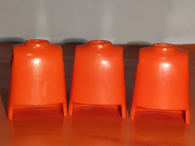 PLAYMOBIL X3 CORPS Torse Orange Ouest Pirates Gaulois Romains Médiévaux ...