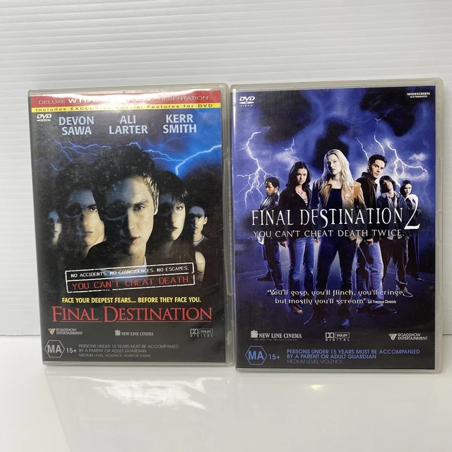 FINAL DESTINATION 1 & 2 DVD Thriller/Horror 2-Disc Movie Set Region 4 Free Post £7.58 - PicClick UK