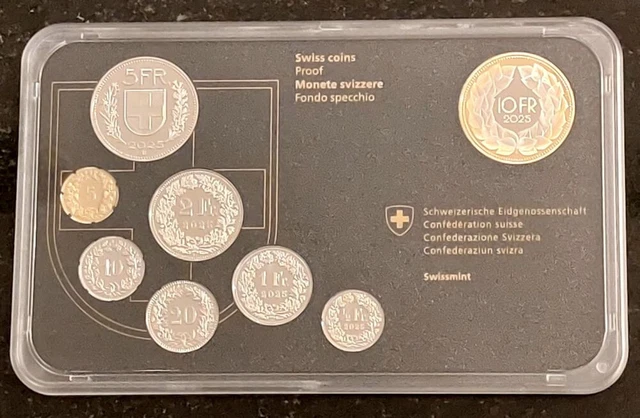 SCHWEIZER MÜNZSATZ (KMS) 2025 polierte Platte (pp) EUR 235,00 - PicClick DE