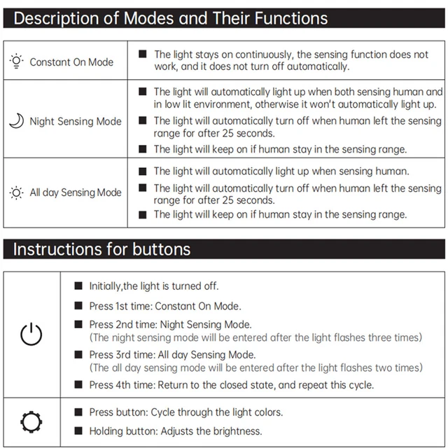 30CM BLACK RECHARGEABLE LED Under Cabinet Lights USB Motion Sensor ...
