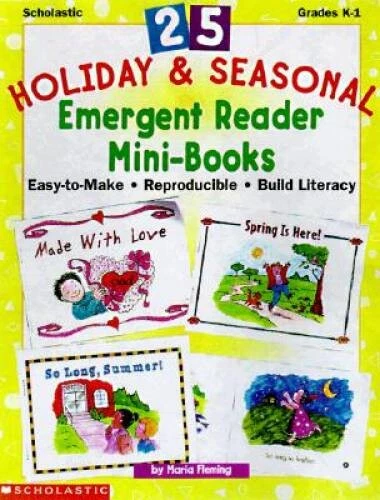25 HOLIDAY Seasonal Emergent Reader Mini-Books (Grades K-1) - Paperback ...