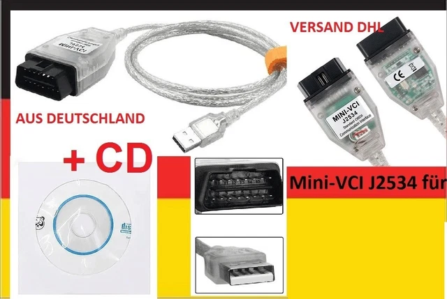 NEU 2026 Mini VCI J2534 für Toyota Diagnose- und ...