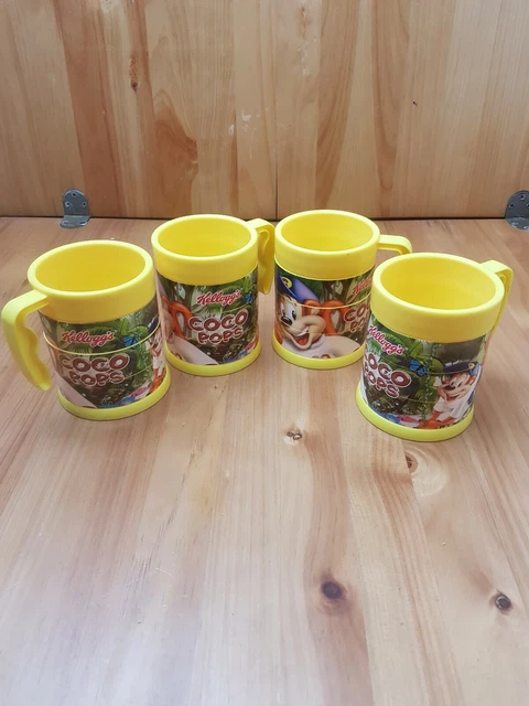 KELLOGGS COCO POPS Plastic Puzzle Mugs Beakers Collectible Cereal Cups ...