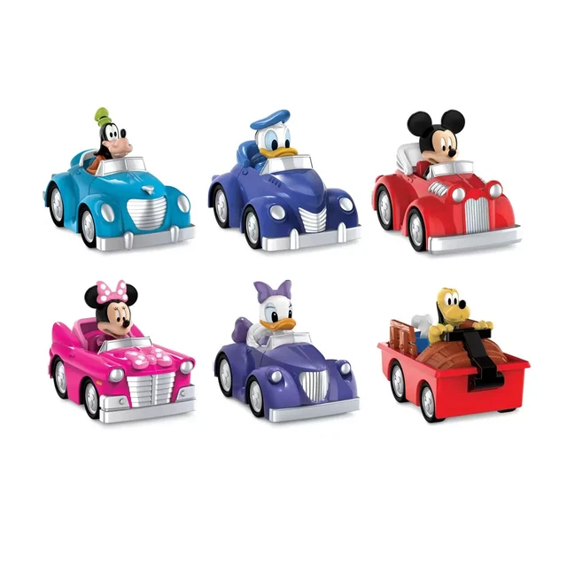 DISNEY JUNIOR MICKEY Mouse Funhouse 6 Pull Back Vehicles Kids Toy Gift ...