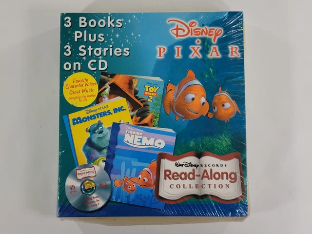 DISNEY PIXAR FINDING Nemo Monsters inc Bugs Life Read Along Collection ...