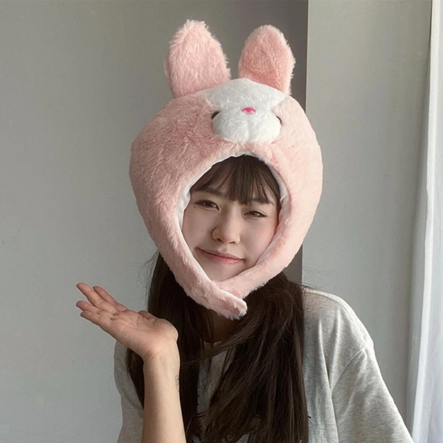 RABBIT EAR HAT Cosplay Soft Cartoon Gift Cap for Birthday Winter ...