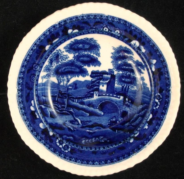 SPODE TORRE BLU Bordo Frutta Ciotola Anziani Controstampa Vintage ...