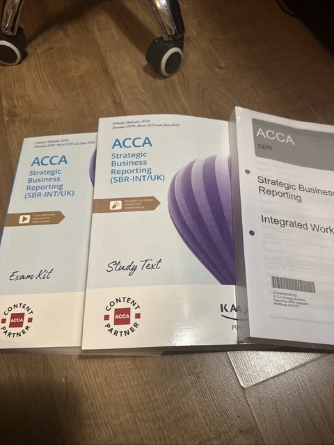 KAPLAN ACCA SBR Study Text, Exam Kit, and Integrated Workbook Binder £6.50 - PicClick UK