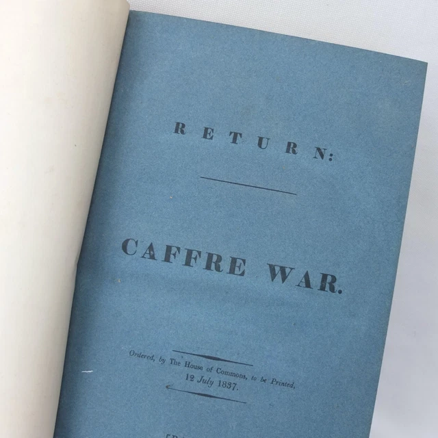 1837 CAFFRE XHOSA War Handbook Cape Of Good Hope South Africa Boer ...