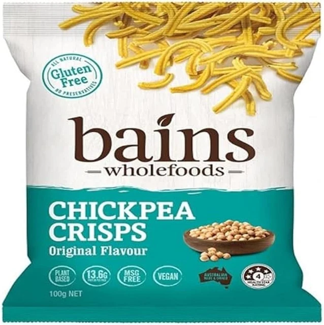 BAINS WHOLEFOODS ORIGINAL Chickpea Crisps 100 G $4.70 - PicClick AU