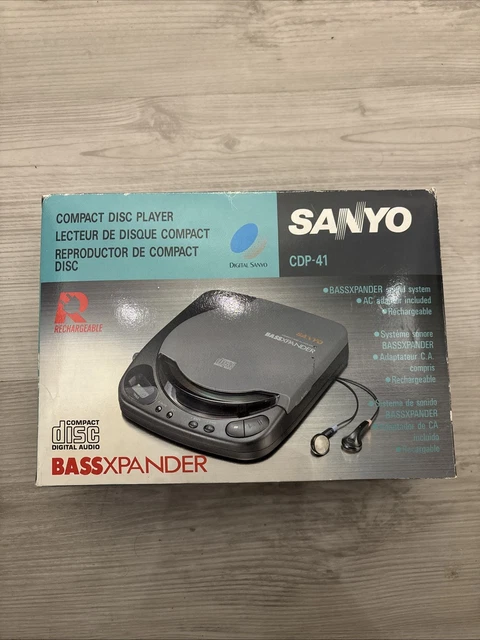 SANYO CDP-41 DISCMAN Portabler CD-Player 1994 mit Kopfhöhrer und OVP ...