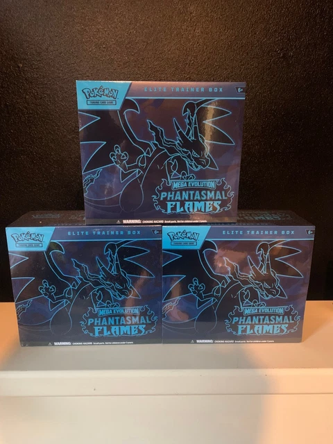 POKÉMON TCG PHANTASMAL Flames ETB SEALED X3 £199.99 - PicClick UK