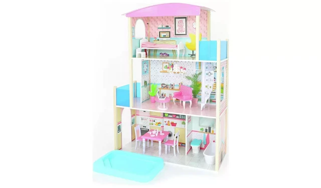 JUPITER WORKSHOPS LAKESIDE Fashion Wooden Dolls House Kids Play Set ...