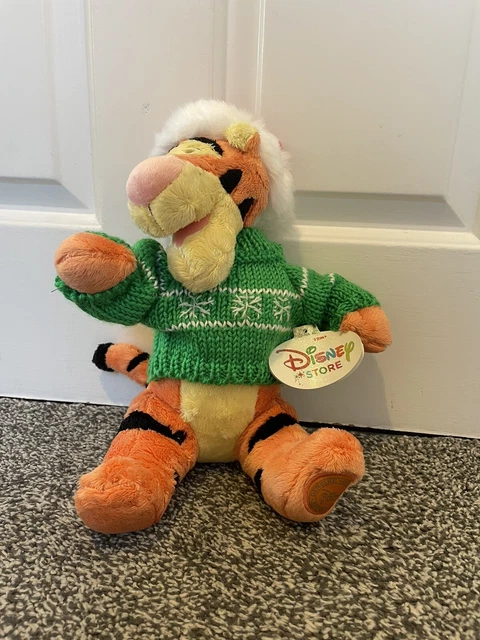 SANTA HAT/JUMPER TIGGER beanie soft toy WINNIE THE POOH Christmas ...