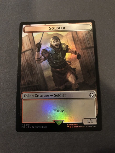 RADIATION 0022 / Soldier 0010 Foil Token Universi Beyond Fallout PIP ...