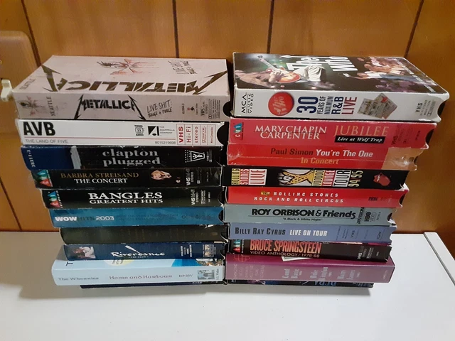 20 CONCERT/MUSIC DOCUMENTARY VHS Metallica, The Who, Rolling Stones £16 ...