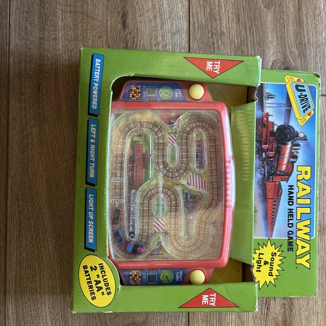 VINTAGE 1995 GAME Force U-Drive Arcade Railway Express Handheld Arcade ...