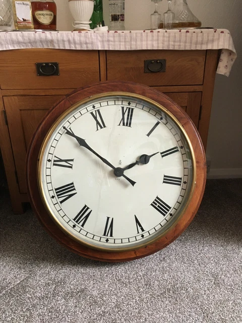 VINTAGE DOUBLE-SIDED G.P.O. Wall Dial Clock 1935 Working Order £1,000. ...