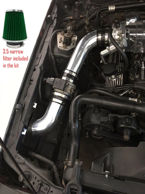 GREEN HEAT SHIELD Cold Air intake Kit For 1989-1993 Ford Mustang 5.0L ...
