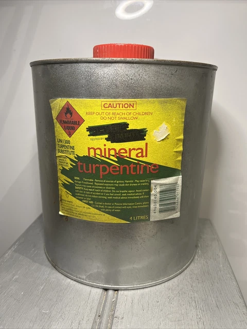 MINERAL TURPENTINE EMPTY Collectable Tin Can EUR 33,10 - PicClick FR
