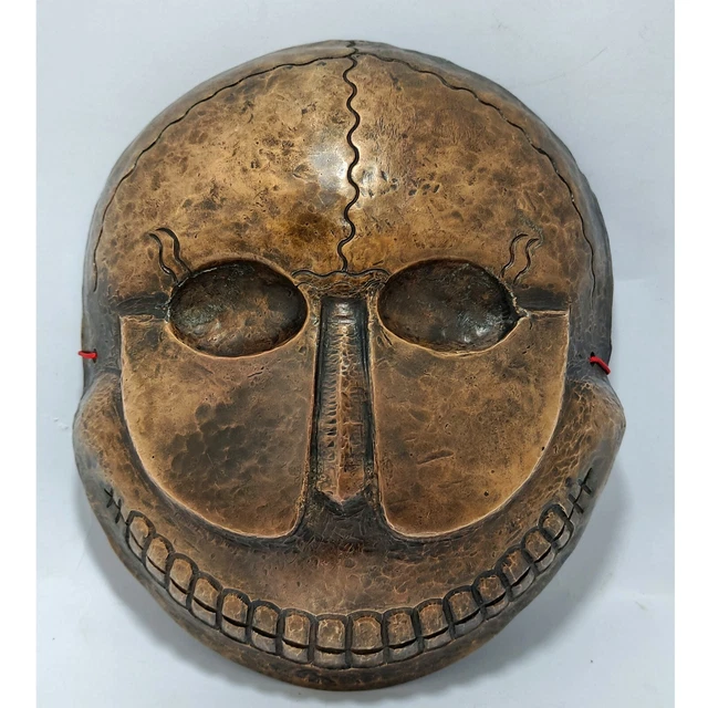 VINTAGE COPPER CHITIPATI mask from Tibet, Deity mask copper ritual mask ...