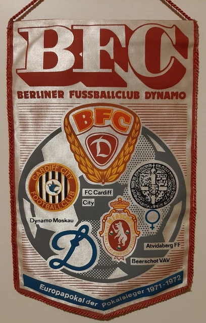 EUROPAPOKAL DER POKALSIEGER BFC Dynamo Berlin Wimpel DDR Fussball ...