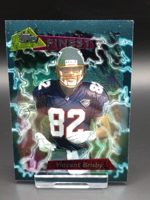 CARTA BASE 1995 Topps Finest NFL Vincent Brisby New England Patriots ...