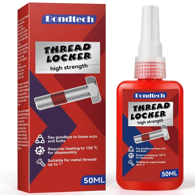 THREADLOCKER RED, HIGH Strength Thread Locker 50ML, Lock & Seal Metal ...