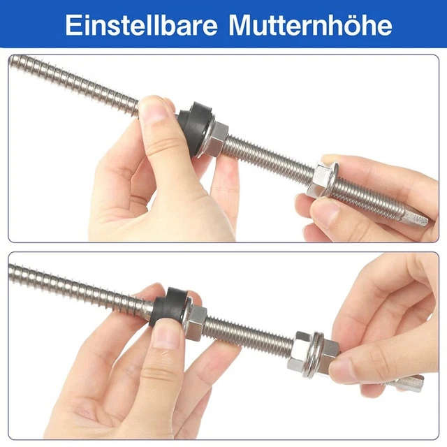 BULLONI APPENDIABITI, M10 X 200 Mm, Preassemblati, V2A, Regolabili in ...