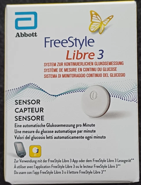FREESTYLE LIBRE 3 Sensor MHD 31. 10. 2025 - neu - OVP EUR 60,00 ...