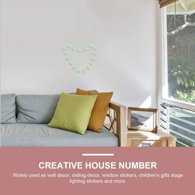 4 BAGS GLOW in Dark Stickers Star Shaped Glowing Removal Decal ...